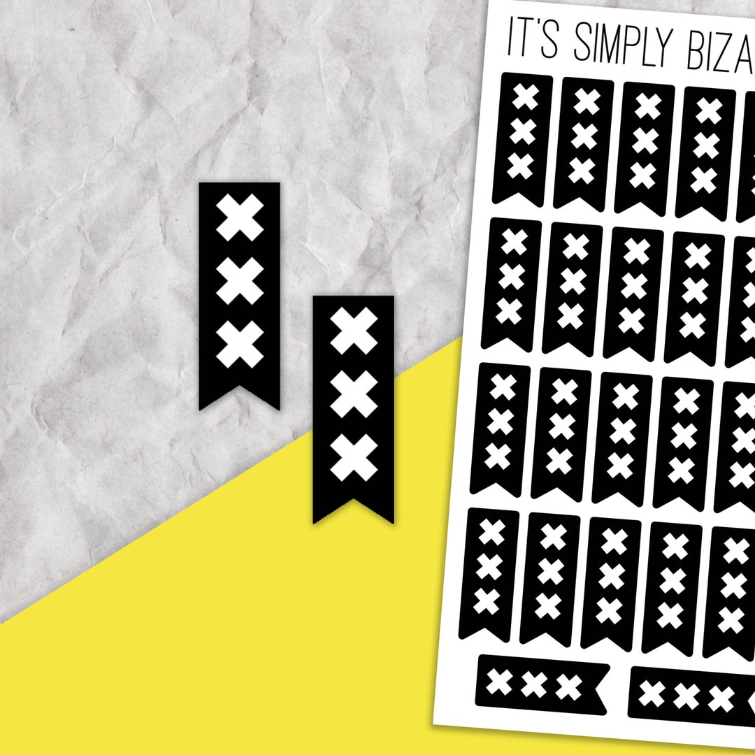 Cross Mini Checklist Stickers, Standard Vertical Sticker Sheet ...