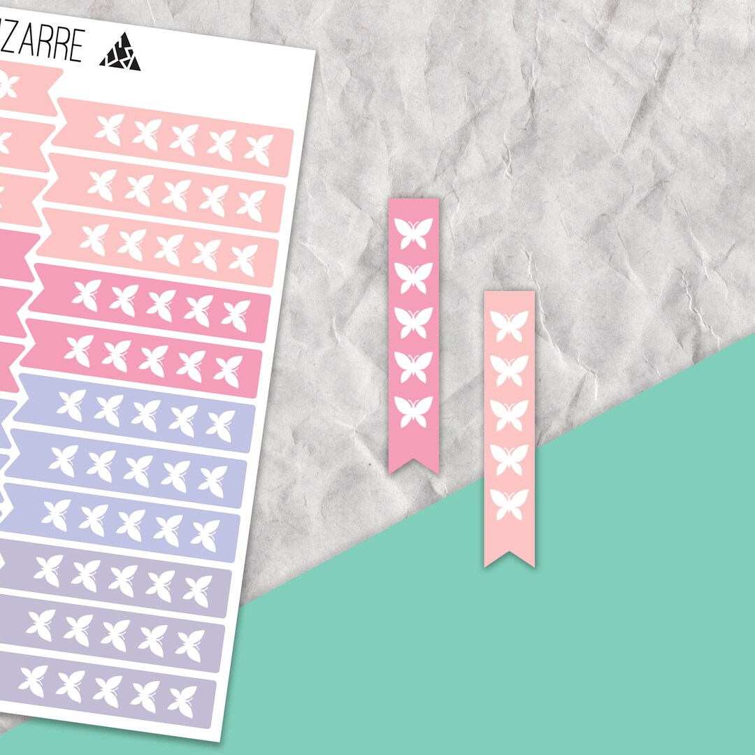 Butterfly Checklist Stickers, Full Checklist Sticker, Planner Sticker ...