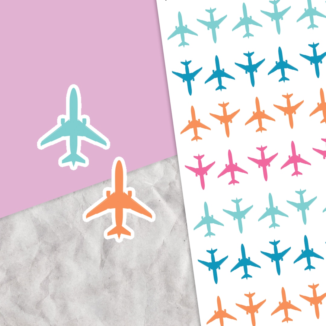 Travel Stickers, Plane Sticker Sheet, Travel Planning, Holiday ...