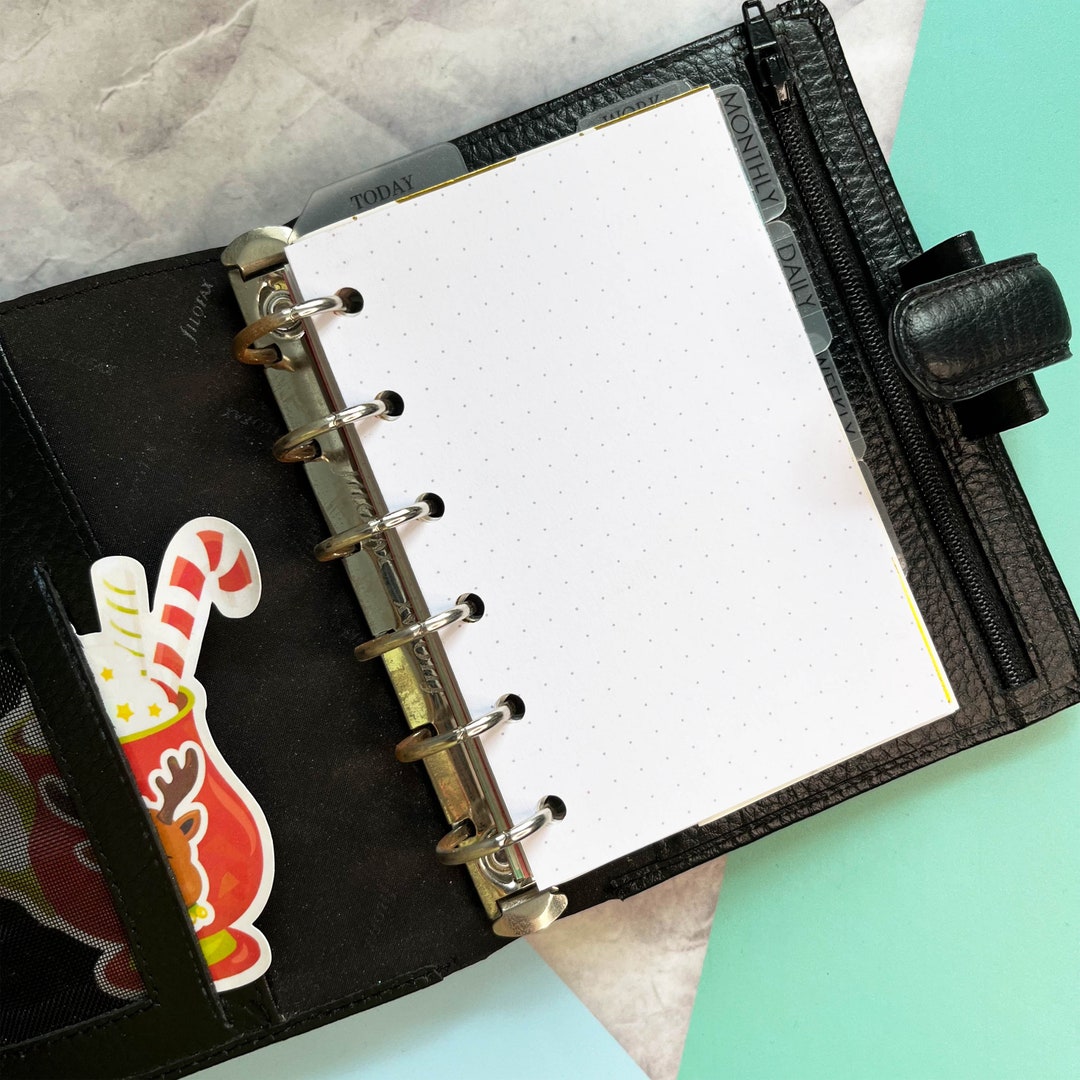 Pocket Ring Planner Inserts, Ring Planner, Planner Pages, Dot Grid ...
