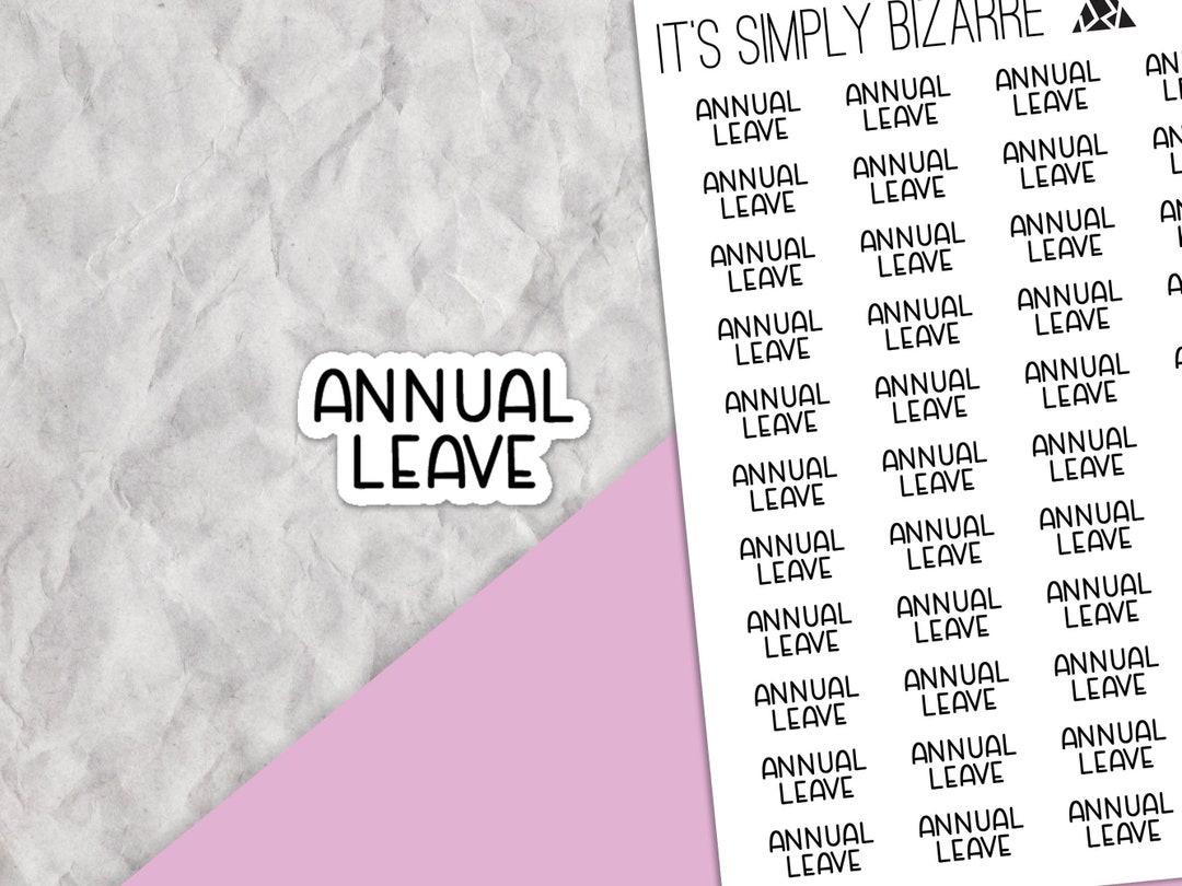 Annual Leave Script Stickers, Work Stickers, Text Planner Stickers ...