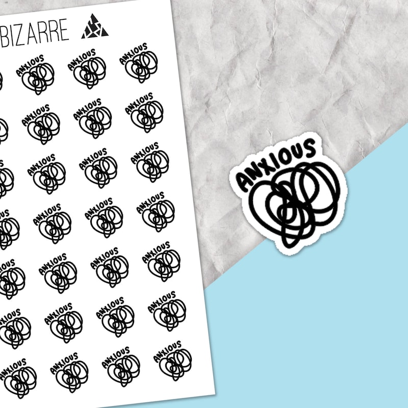 Anxiety Sticker - Etsy