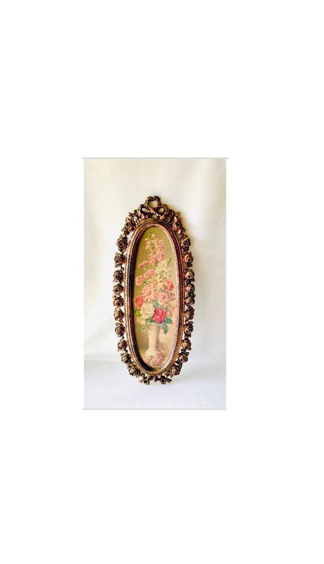 Vintage Textured Rose Board Print Resin Rose Frame - Cecil Rubino - Etsy
