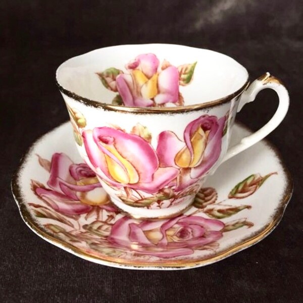 Pink Rose Teacup - Etsy