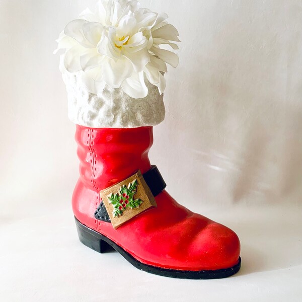Santa Boot Vase - Etsy