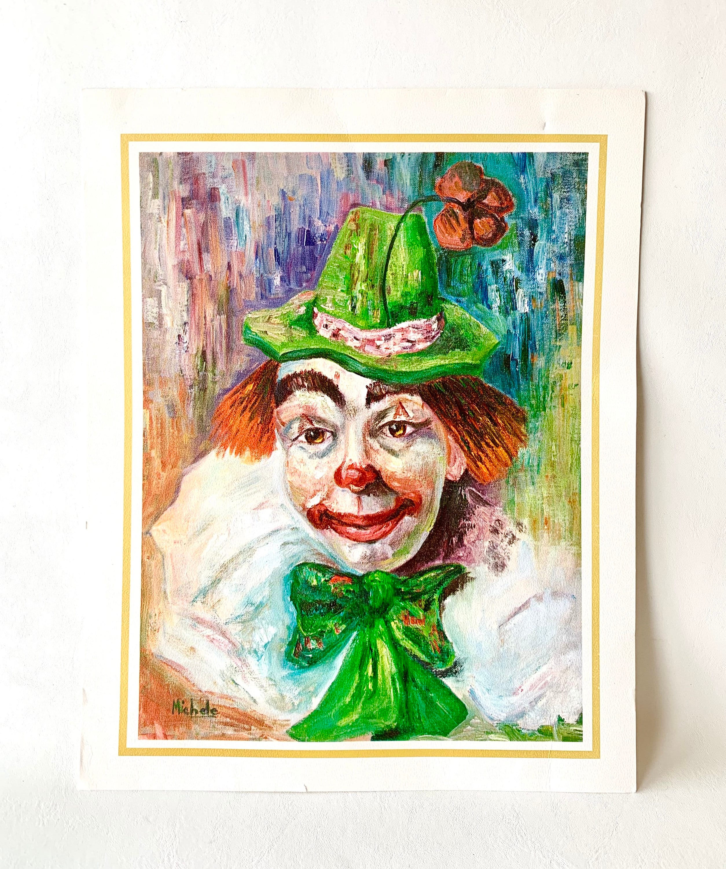 Vintage Authentic 8x10 Posing Clown Print by Michele - Etsy UK