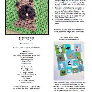 PATTERN: Shar Pei Patch // Patchwork Puppy Project // Applique ...
