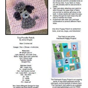PATTERN: Toy Poodle Patch // Patchwork Puppy Project // Applique // Dog ...