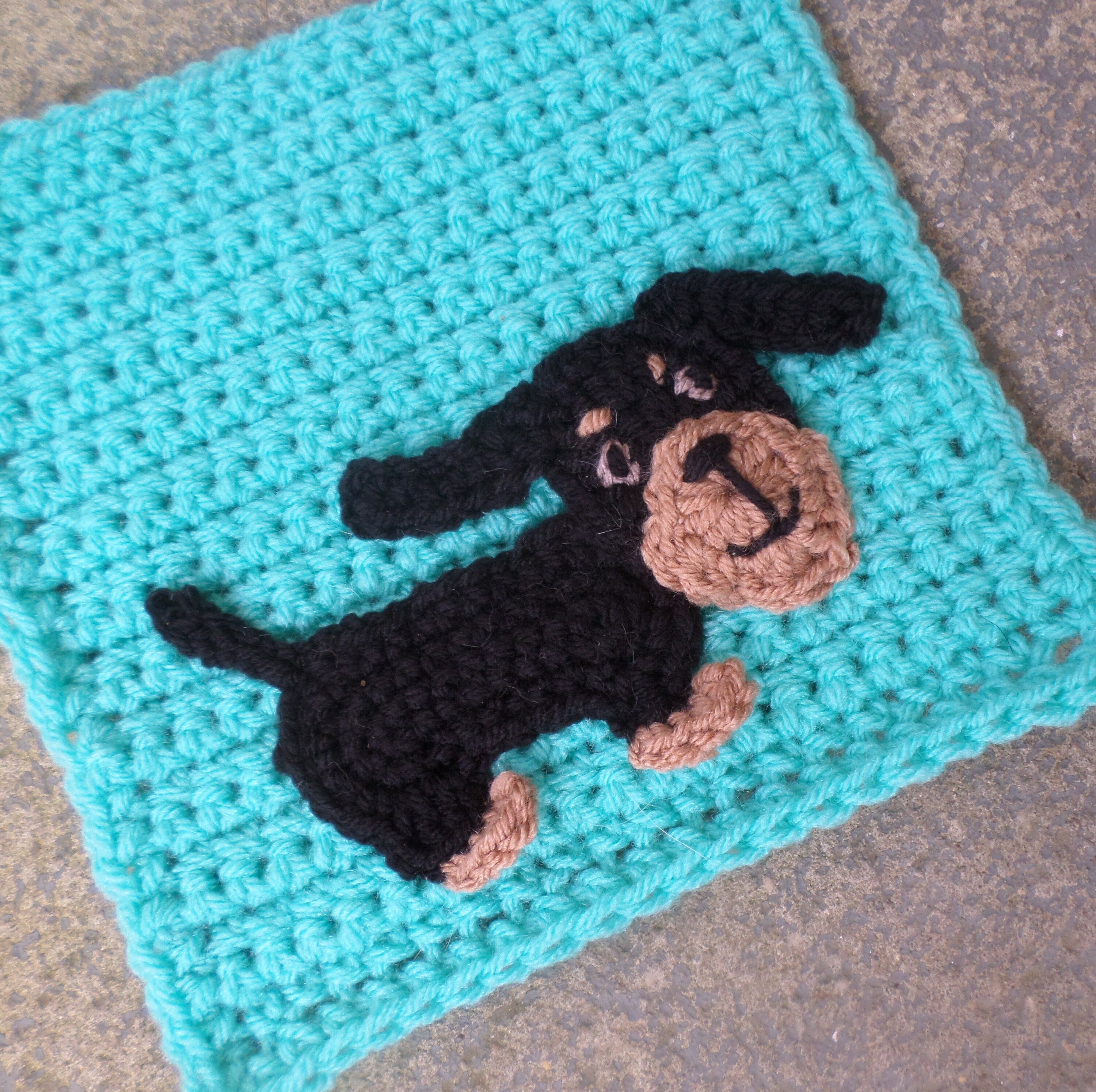 PATTERN: Dachshund Patch // Patchwork Puppy Project // | Etsy