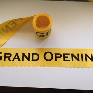 Customized Grand Opening Ribbon - One Color Printing - Party Banner ...