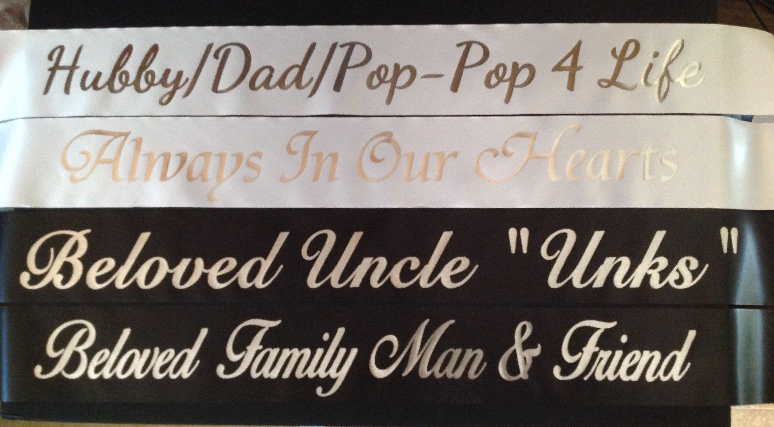 Funeral Memorial Ribbon Custom Printed W/your Message - Etsy Australia