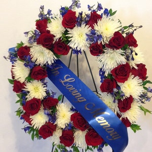 Funeral, Memorial Ribbon, Custom Printed W/your Message, Floral ...