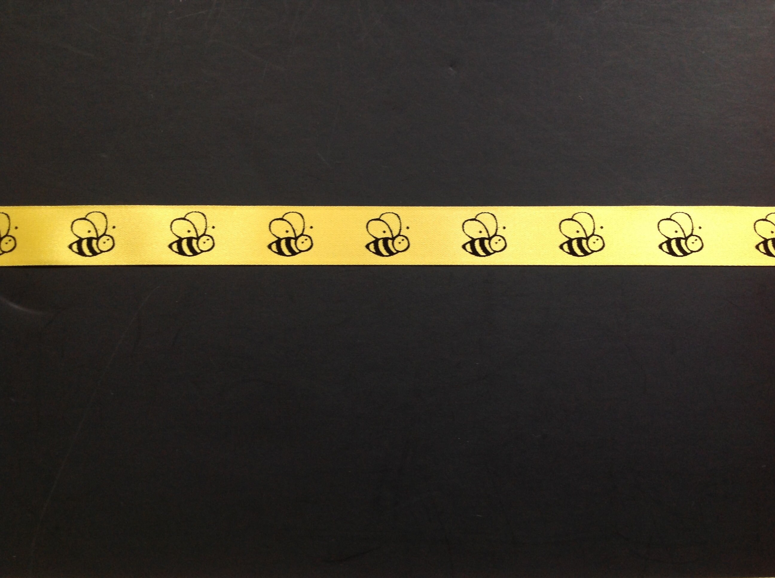 Bee Ribbon 5/8 Satin Bee Ribbon Custom Printed By The | Etsy