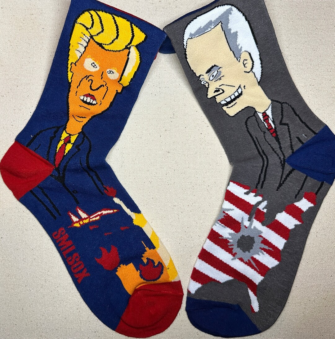Beavis Butthead Socks Trump Biden FJB Socks Political Socks FUNNY ...