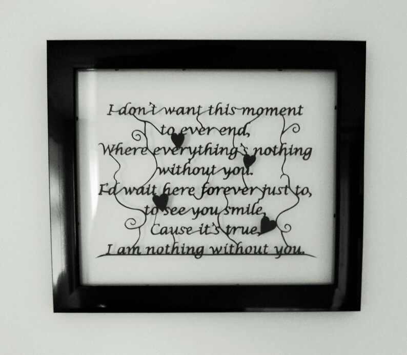 Song Lyric Paper Cutting Art Designs - Etsy