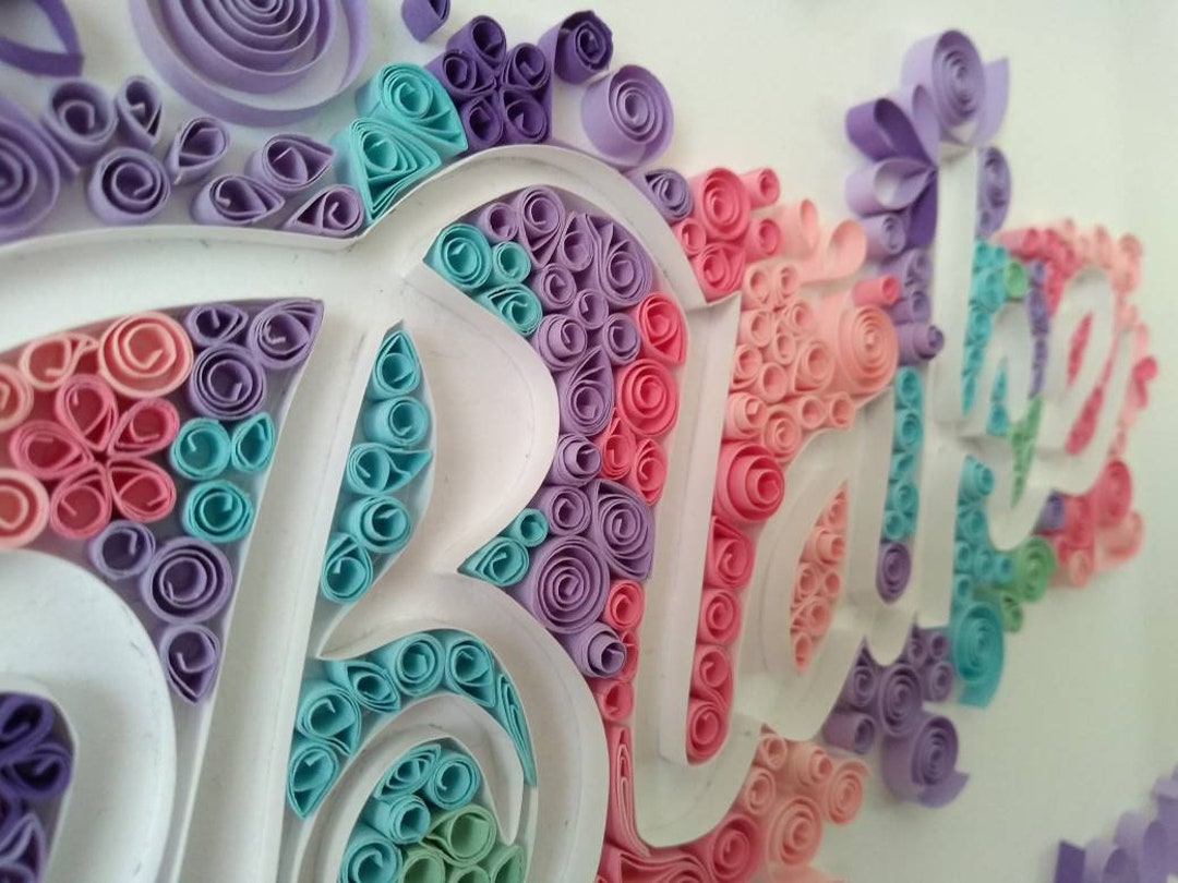Paper Quilling Name Design - Etsy