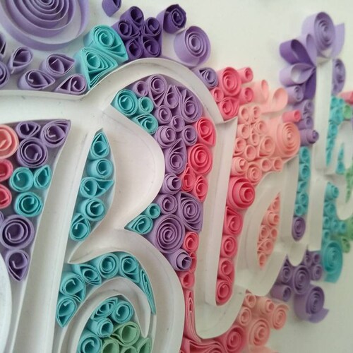 Paper Quilling Name Design - Etsy