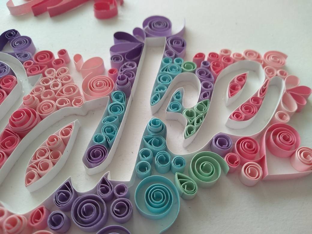 Paper Quilling Name Design - Etsy
