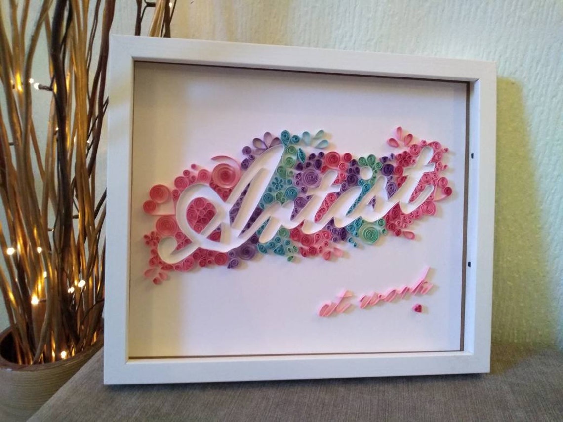 Paper Quilling Name Design - Etsy UK