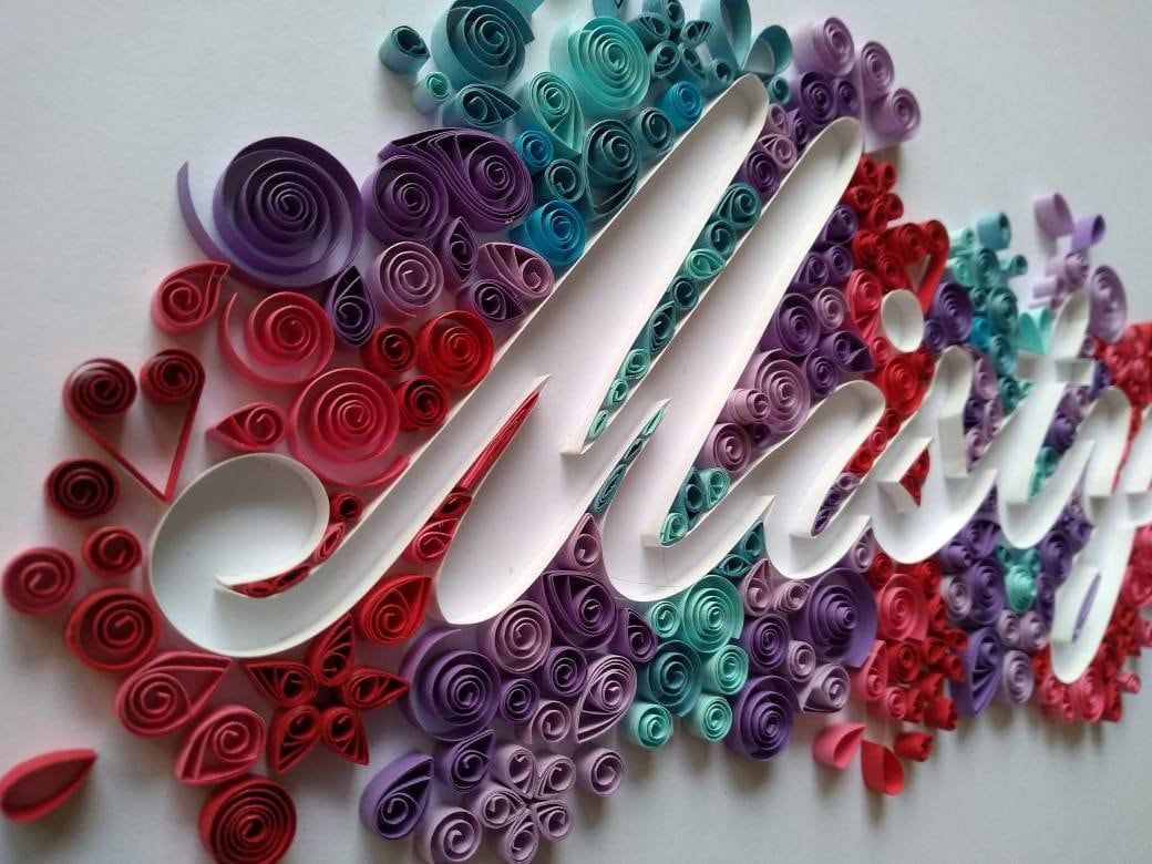 Paper Quilling Name Design - Etsy