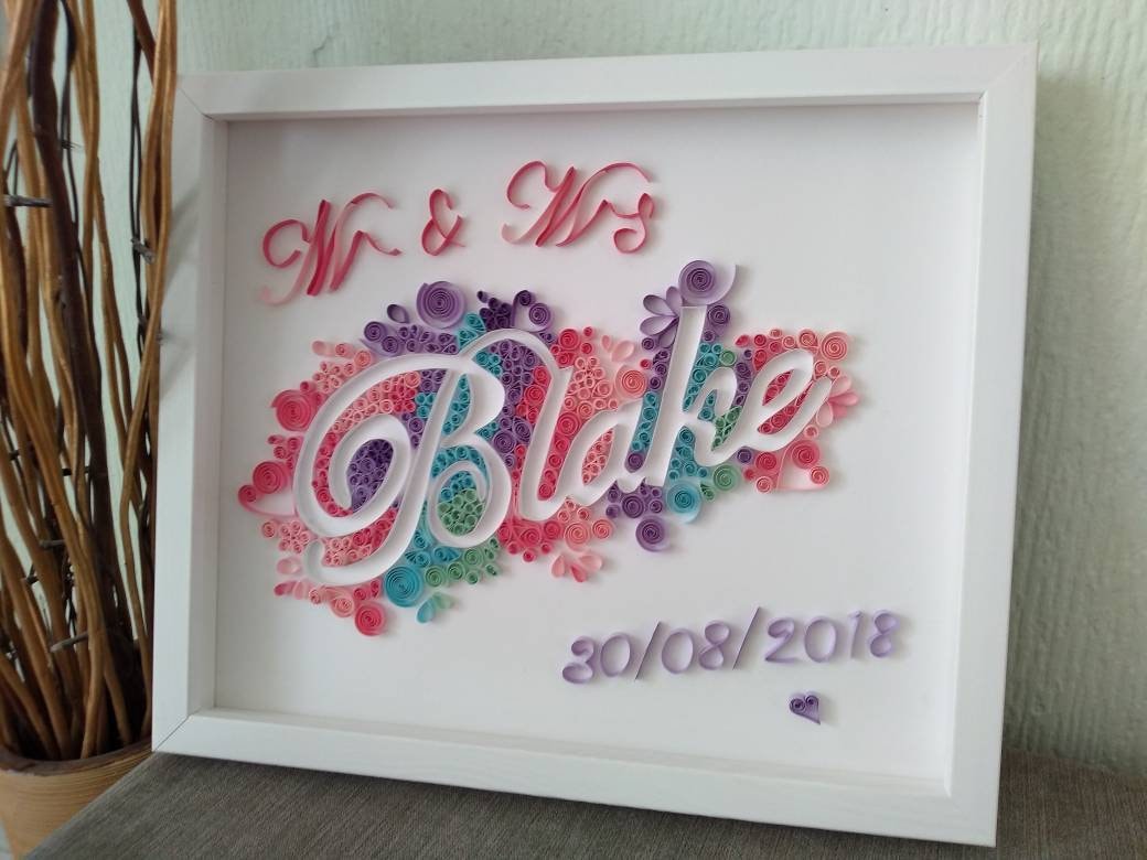Paper Quilling Name Design - Etsy