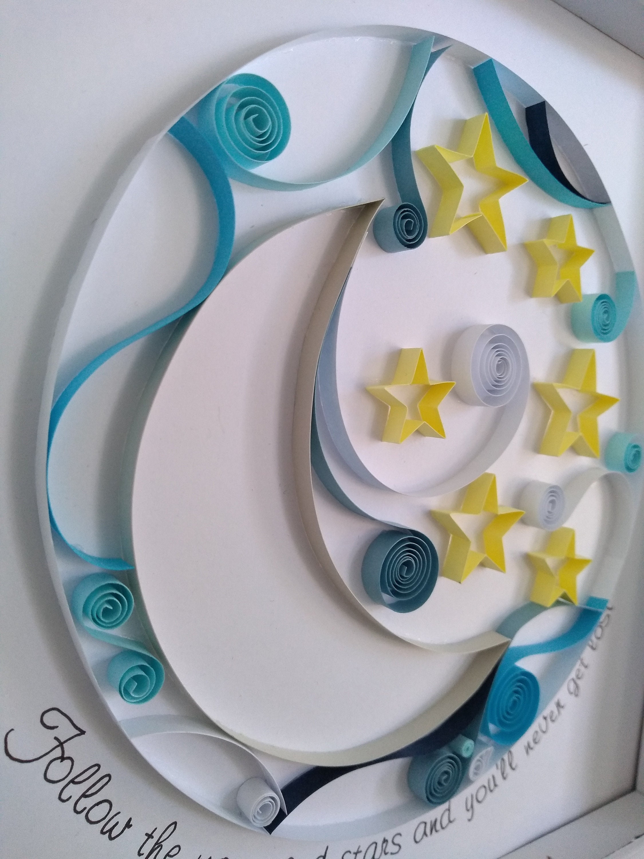 Moon and Stars Quilling Design - Etsy