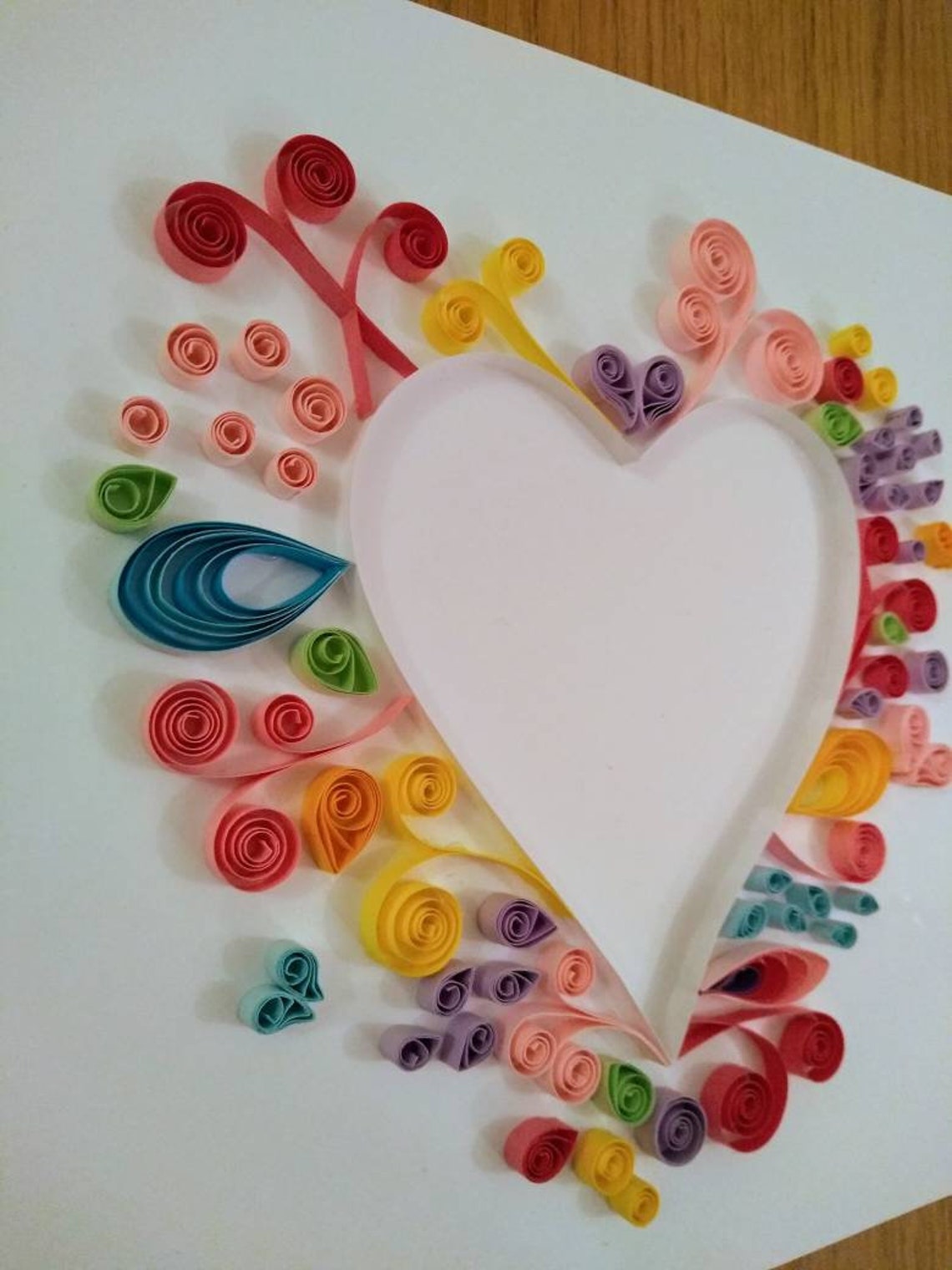 Heart Shaped Paper Quilling Art - Etsy