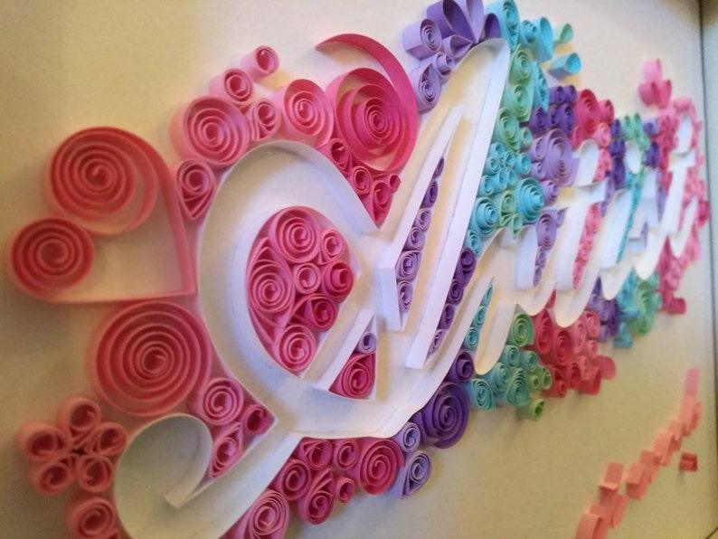 Paper Quilling Name Design - Etsy