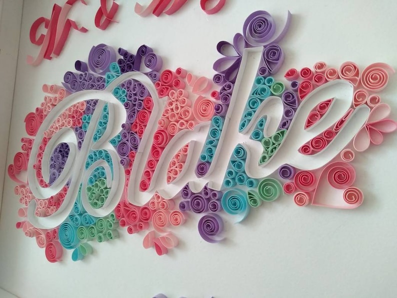 Paper Quilling Name Design - Etsy