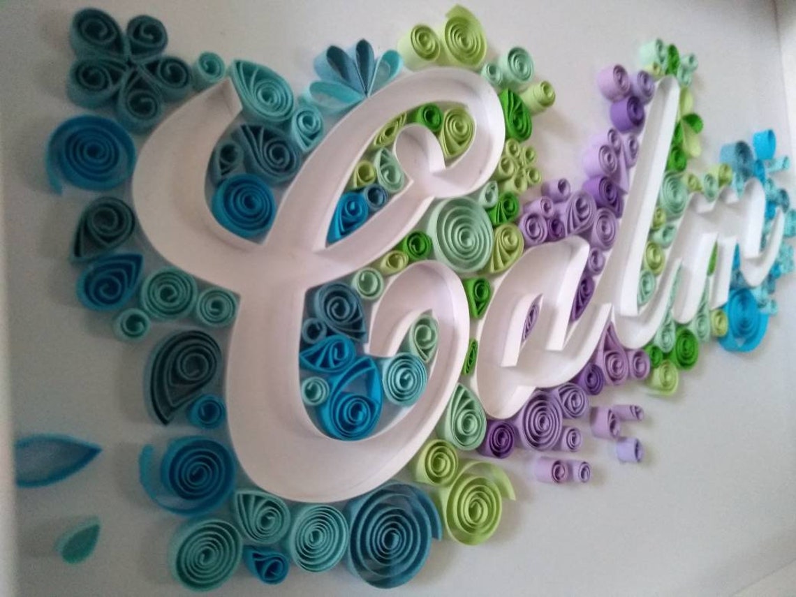 Custom Word Quilling (4 Letter Word Quilling You Pick the Word) - Etsy