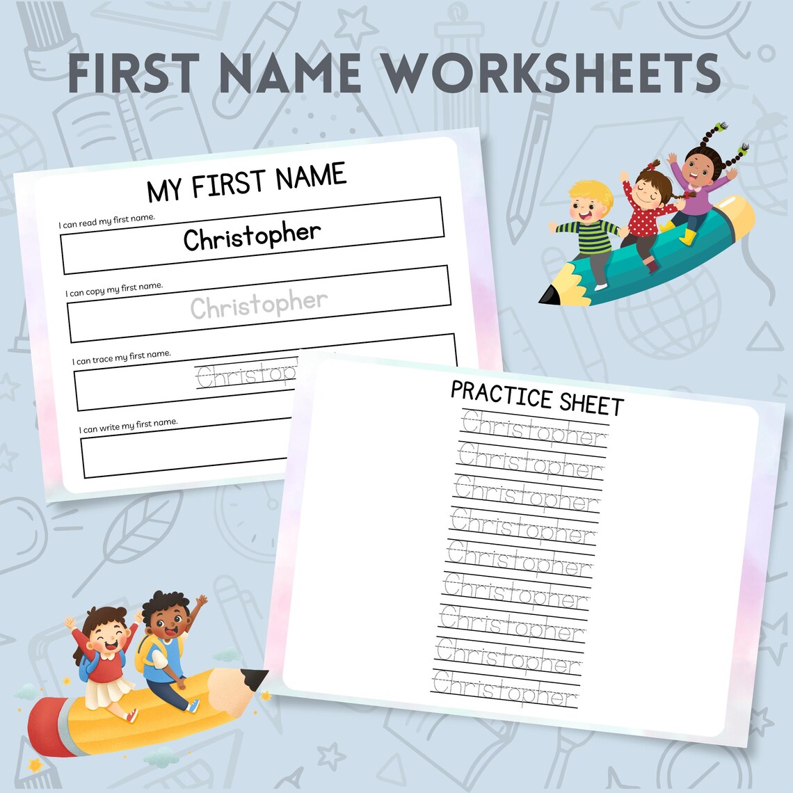 Personalized Name Tracing Worksheet: Handwriting Practice (digital ...