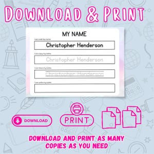 Personalized Name Tracing Worksheet: Handwriting Practice (digital ...