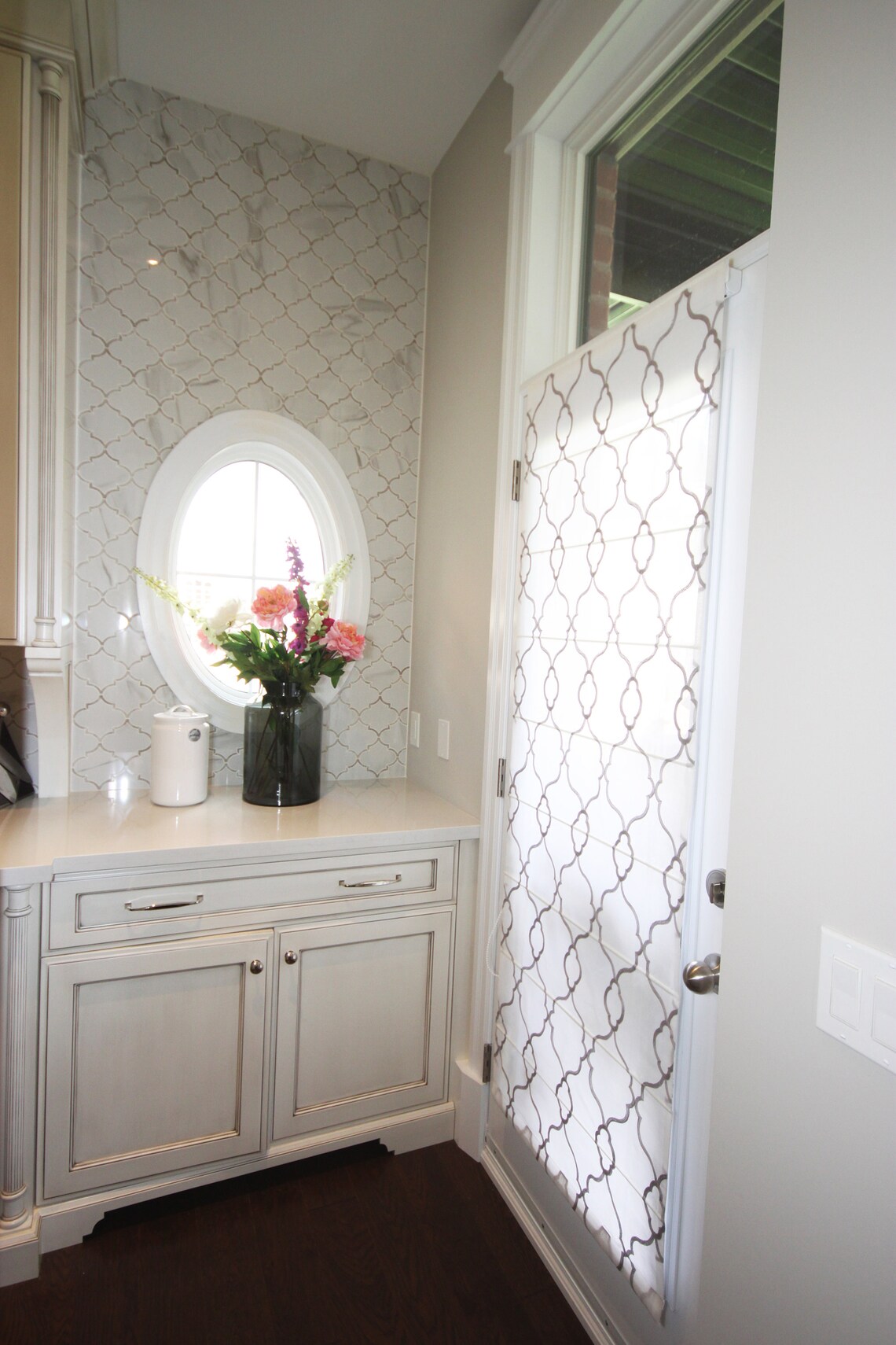 Sheer Roman Shade Palera Silver With Embroidery Chain - Etsy