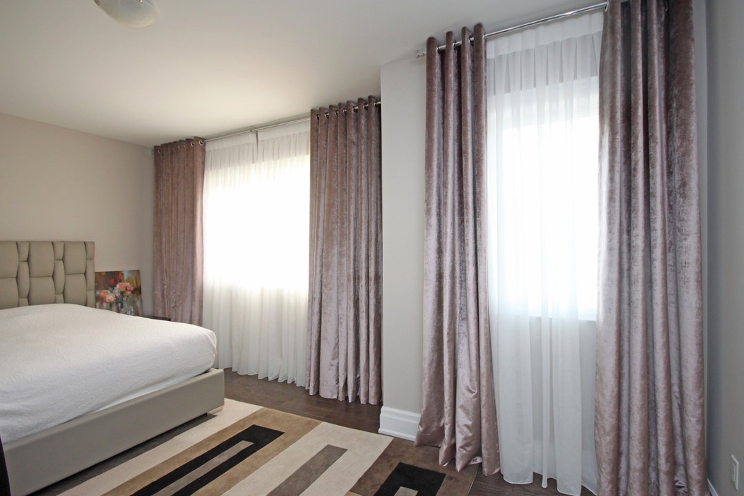 Custom Velour Drapery, Custom Curtains - 'rowan', Fabric Curtains With ...