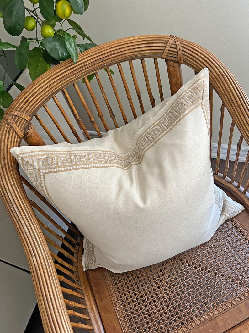 Custom Cushions | Cushions With Greek Key Trim | Custom Decorative ...