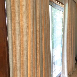Custom Made S-fold Style Drapery, Ripple Fold Curtains Wide, Linen Look ...