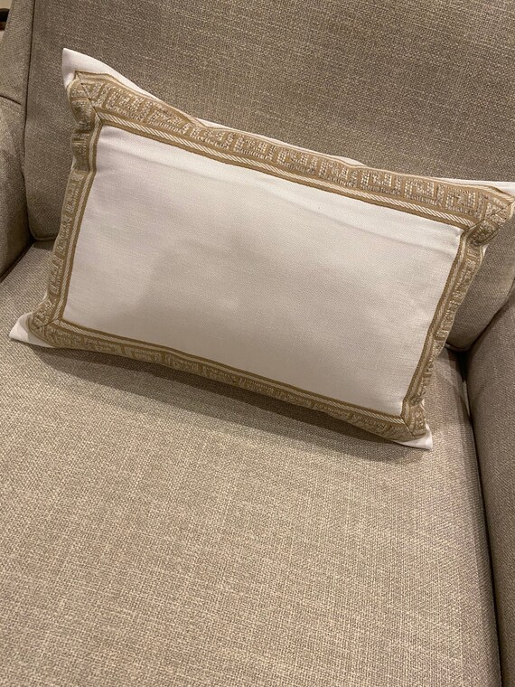 Custom cushions: Cushions with Greek Key Trim custom | Etsy