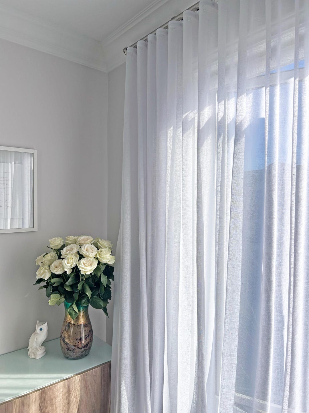 Custom Ripple Fold Linen Sheer Drapery, Snap Tape - Etsy