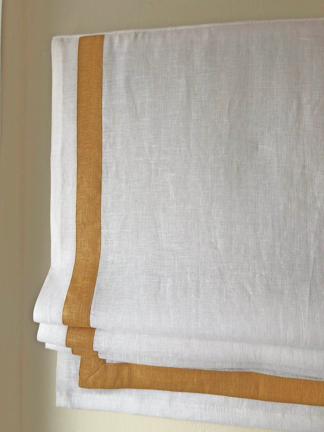 Linen Roman Shade, Relaxed Roman Shade "cordoba Snowflake With Treasure ...
