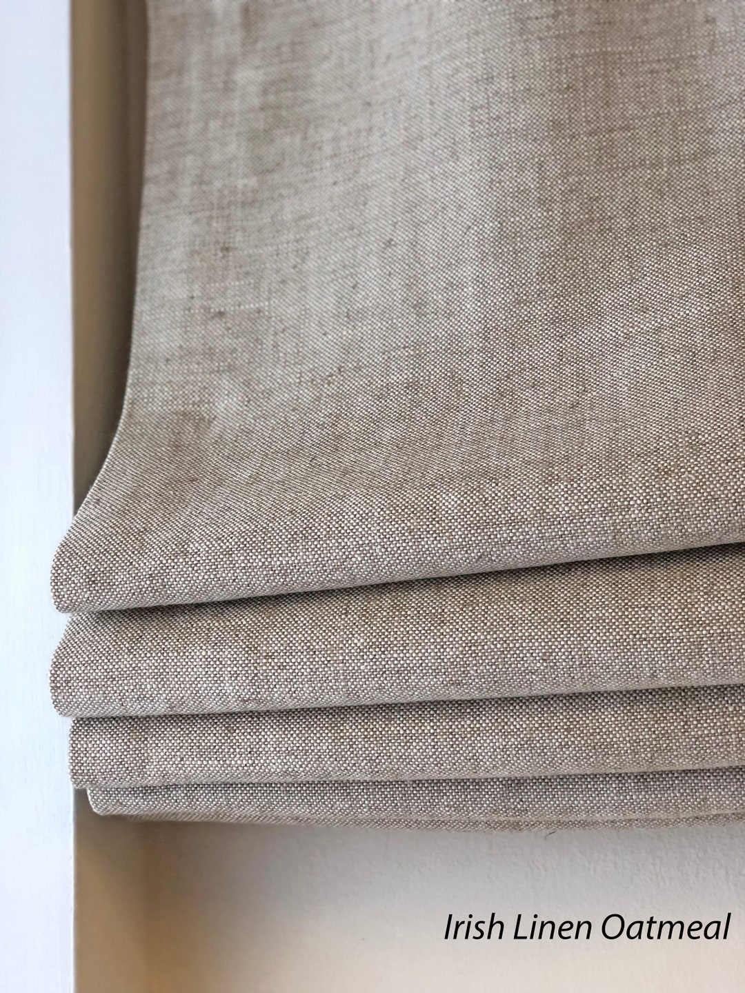 Linen Roman Shade, Irish Linen Shade, Cordless Mechanism, Custom Made ...