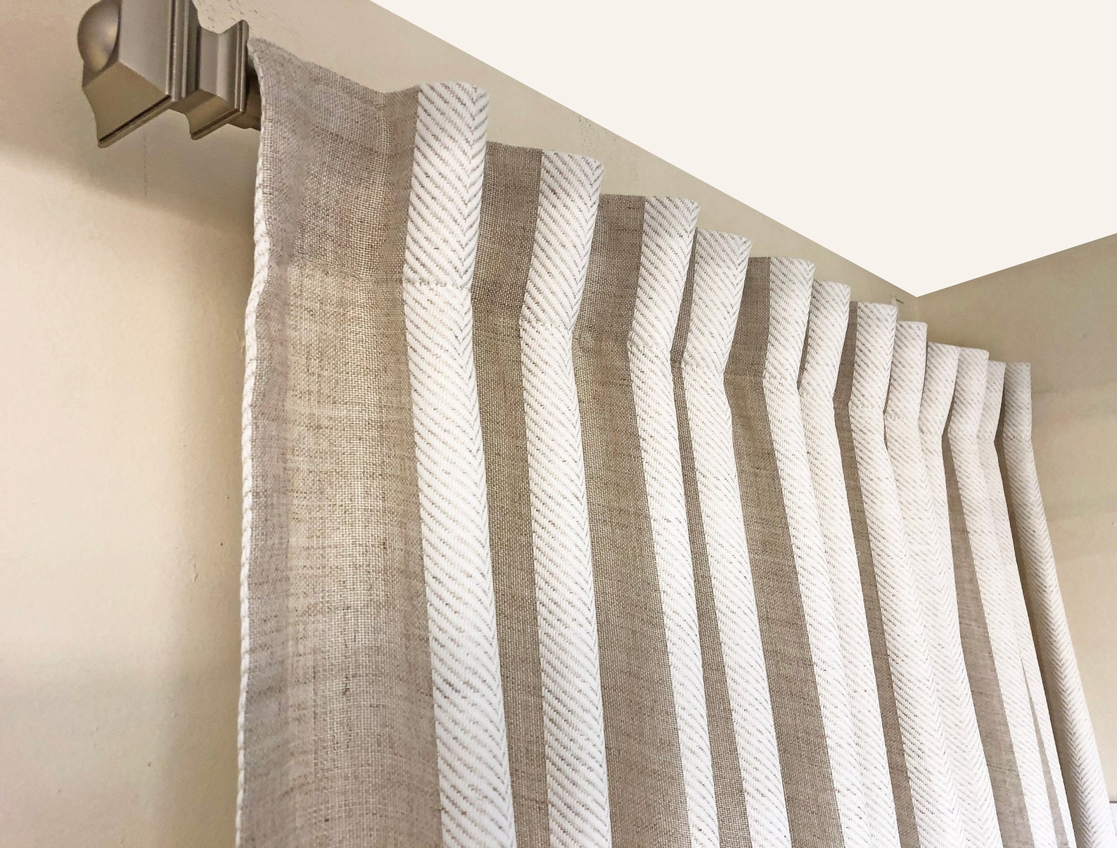 Drapery for Windows Hidden Tab Top Linen Curtains Combe - Etsy Canada