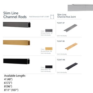 Slim Line Channel Rods, Available in Different Colours and Custom Sizes ...