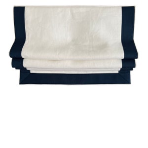 Linen Roman Shade, Irish Linen Shade With Heart Trim, Roman Shade With ...