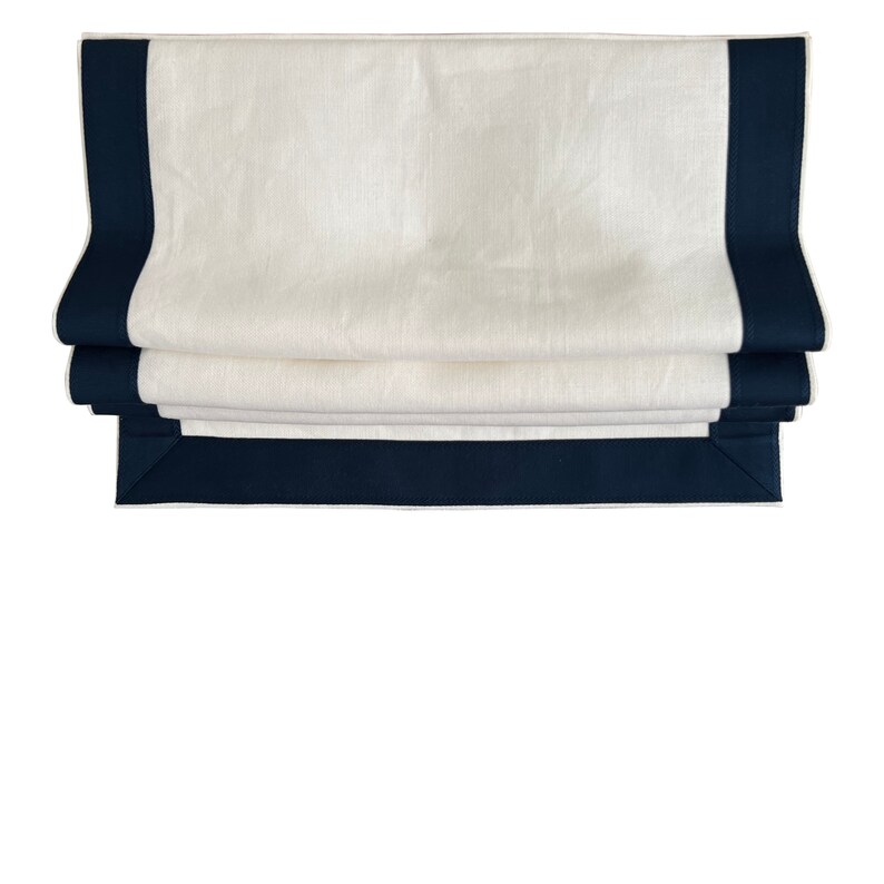 Linen Roman Shade Irish Linen Shade With Heart Trim Roman - Etsy