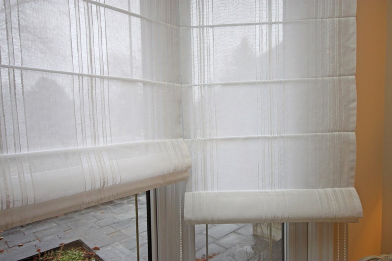 Custom Roman Shades White Roman Shades Chain Mechanism - Etsy