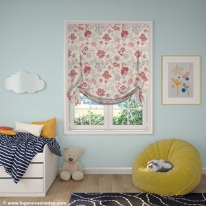 Roman Shade for Windows, Custom London Shade, Cotton Blend Domingo ...