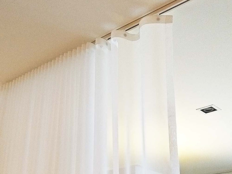Custom Made Ripple Fold Style Sheer Linen Sheer Drapery | Etsy Canada