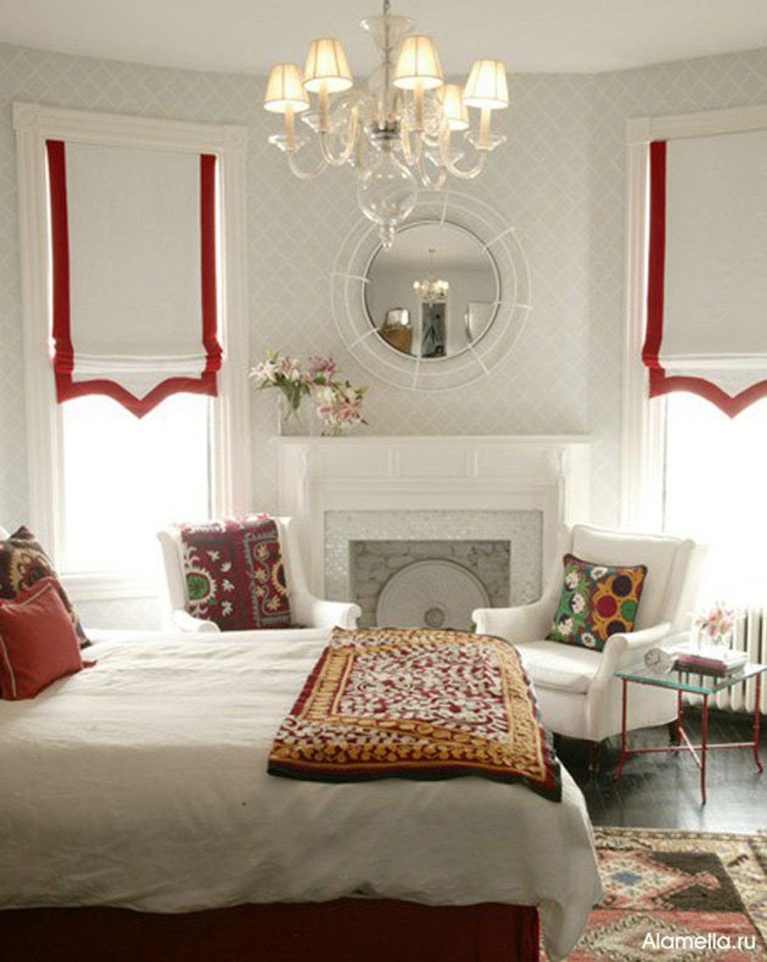 Custom Roman Shade, Shade With Scalloped Bottom, Relaxed Roman Shade ...