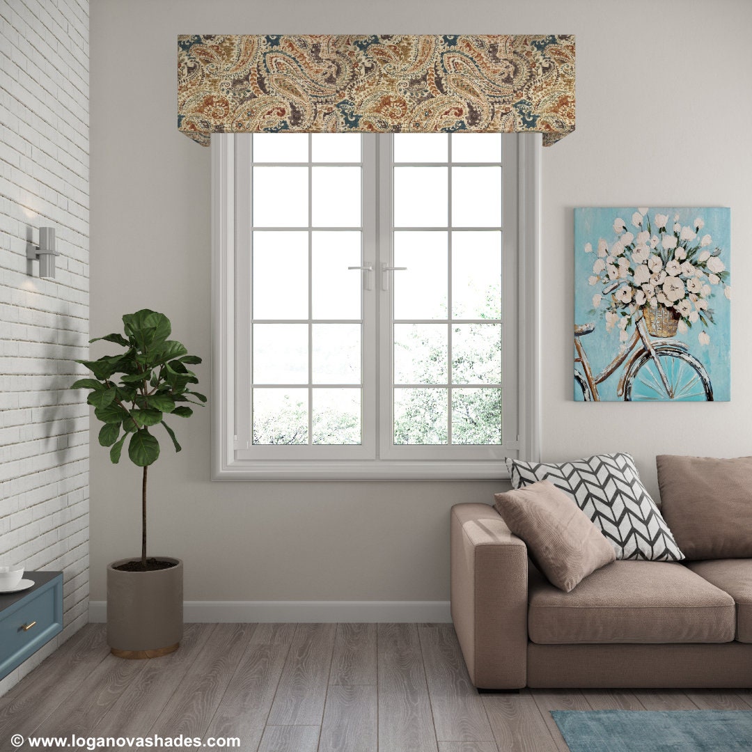 Box Valance, Custom Pelmet Washington, Upholstered Valance With ...