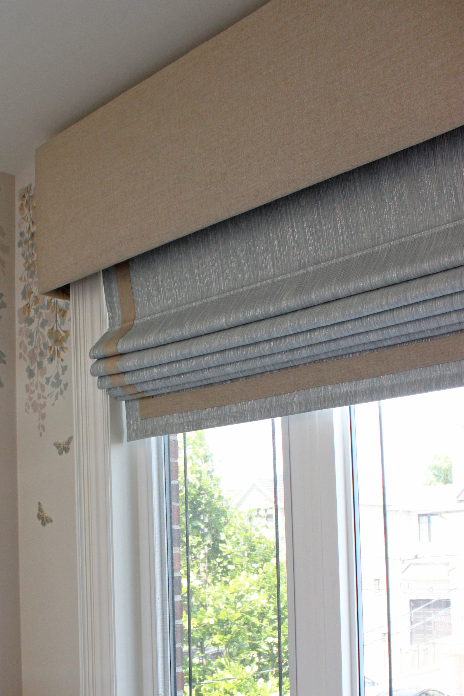 Custom Pelmet, Custom Box Valance, Fabric Millennium, Geometric Pattern ...